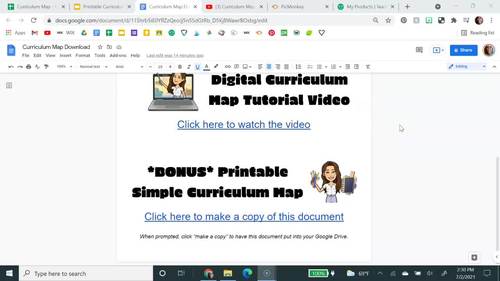 Digital Curriculum Map & Pacing Guide - editable by Purple Papercuts
