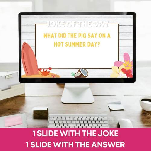 Summer End of the year Joke of the Day Morning Meeting Activity Brain Break
