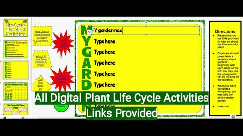 LIFE CYCLE OF A PLANT - ALL DIGITAL/NO PREP (GOOGLE CLASSROOM READY)