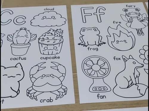 A-Z ABC Alphabet Coloring Pages | Preschool Printable Coloring Sheets ...