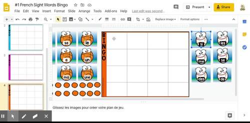 French Distance Learning Sight Words Set #3 Digital Bingo I Les Mots ...