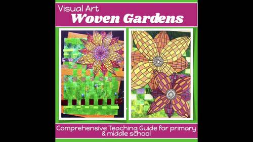 PAPER WEAVING Art project for TEXTURE Video guided lesson plan 3rd-6th ...