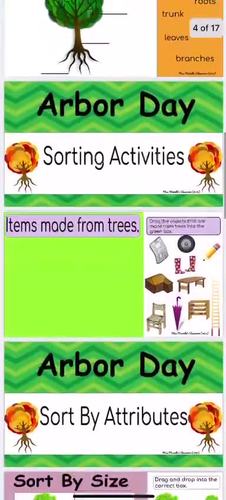 Arbor Day Interactive Activities- Sorting, Label A Tree Nature Walks