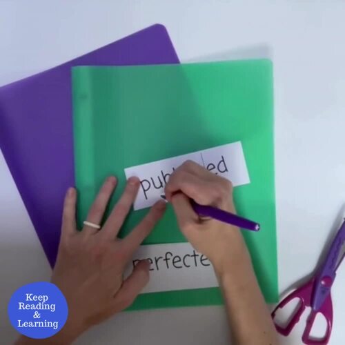 Syllable Division Morphology Suffix ed Activity Word List Inflectional ...