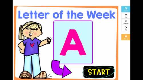 Letter of the Week A (Boom Cards™) by Miss Faleena | TPT
