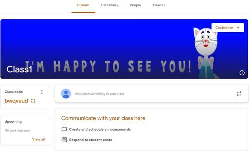 Animated Google Classroom Headers (Kitty) Banners - Distance Learning