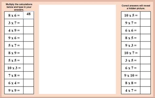 Mystery Digital Pixel Art NO PREP - Kitten Multiplication 10 Google