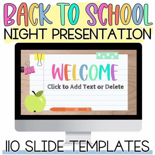 Back to School Night Presentation for Google Slides by The Classroom Corner
