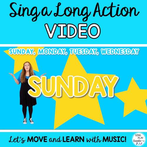 Seven Days of the Week Song and Activities: (Read, Sing, Move, Write) Video