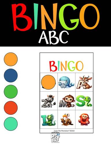 Animal Bingo A-Z: Printable Learning Game by Igniting Creativity by Peggy