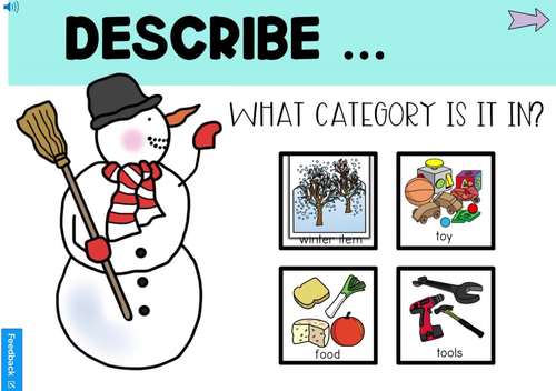 Describing Items : Winter Edition by Boho Speechie | TPT