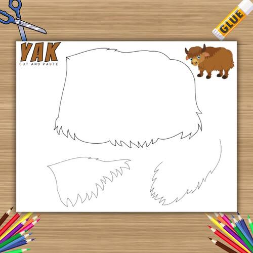 Yak Craft Activity | Mountain Animal Craft | Cut and Paste Fine Motor ...