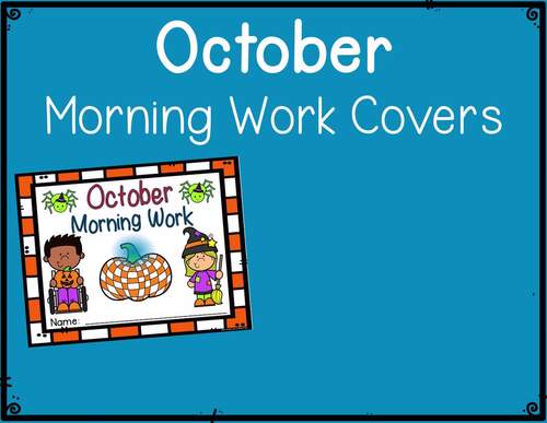 First Grade October ELA and Math Morning Work by The Teaching Scene by ...