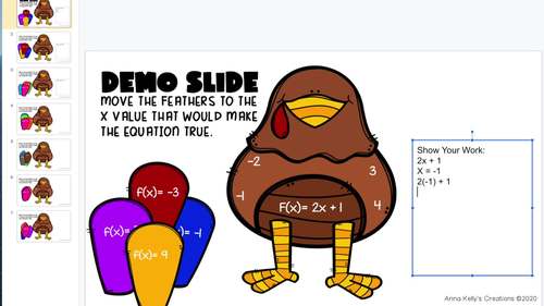 Evaluating & Solving Functions Match-Up Activity Thanksgiving/Fall