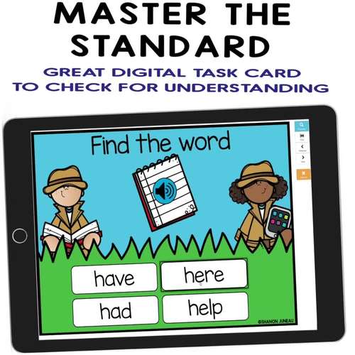 Prek Sight Word Recognition Boom Cards RF.K.3.C No Prep Literacy Centers