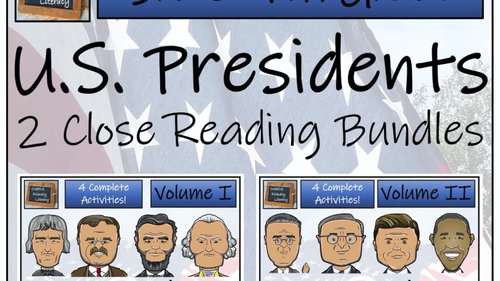Presidents Volumes 1 & 2 Close Reading Comprehension Bundles | 3rd ...