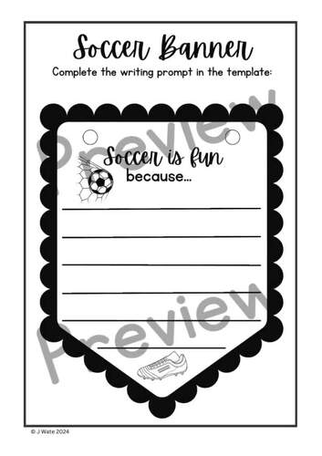 Soccer Crafts Design Challenge Templates | End of Year Creative Writing ...