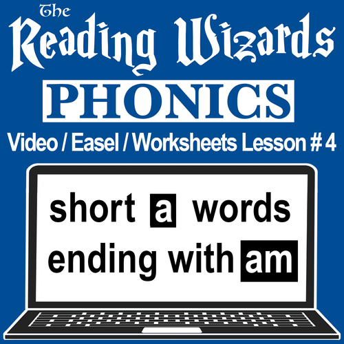 Phonics Short A Words With AM - Video Worksheets Easel - Reading Wizards #4