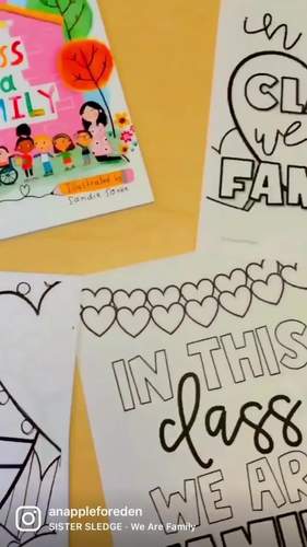 Our Class is a Family | Large & Small Wall Display | Coloring Sheets ...