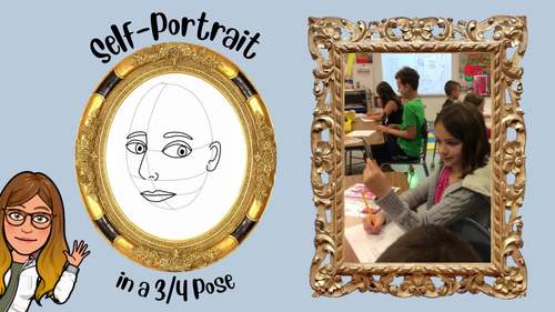 3/4 Pose Self-Portrait Step-by-Step Lesson by Fuglefun | TPT
