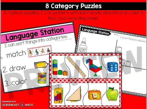 September Listening Center Activities for Kindergarten | TPT