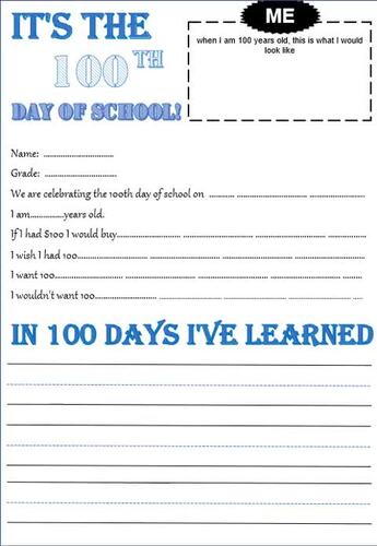 100th Day of School Activity, Celebrate 100 Days of School, 100th Day ...