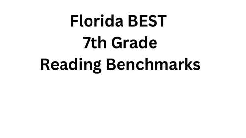 FL BEST ELA Reading Benchmarks 7th Grade Classroom Display | TPT