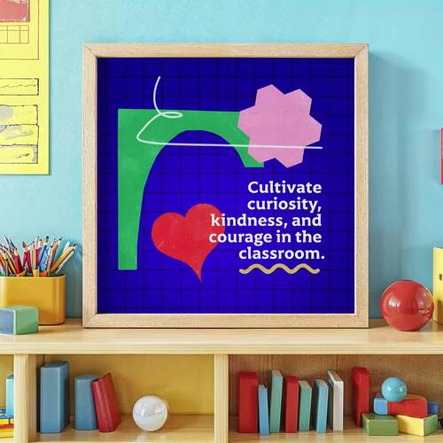Classroom Kindness and Encouragement Poster Set, Inspirational Growth ...