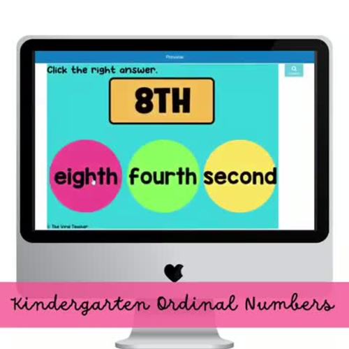 Kindergarten Math Ordinal Numbers Escape Room Boom Cards™ by The Viral ...