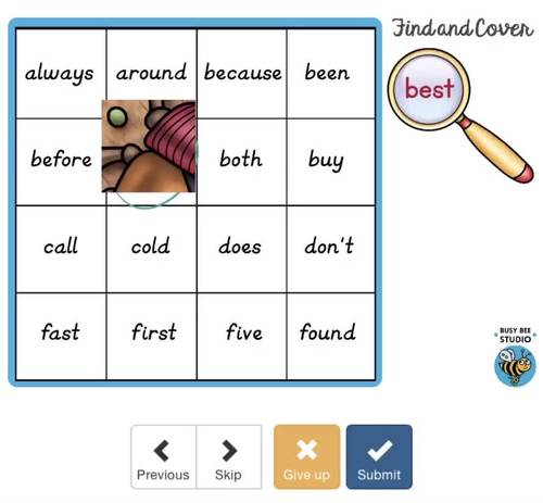 SIGHT WORD MATCH BOOM CARDS HIDDEN PICTURE GAMES 2ND GRADE PRACTICE ...