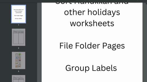 Sort Hanukkah and Non Hanukkah Items | Sort Hanukkah and other Jewish ...