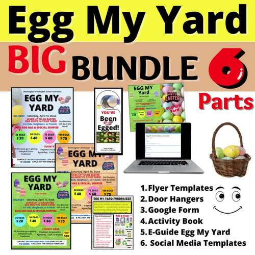 Egg My Yard Easter Activity Resource Bundle Fundraiser Day Event