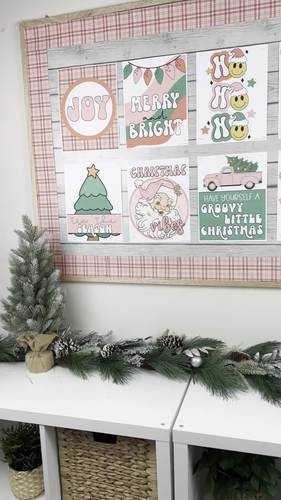 Retro Christmas Classroom Posters | Editable by Learning with Kiki