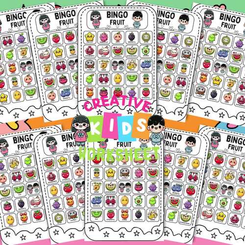 Fruit Bingo Game for Kids & Adults | Fun Educational Activity ...