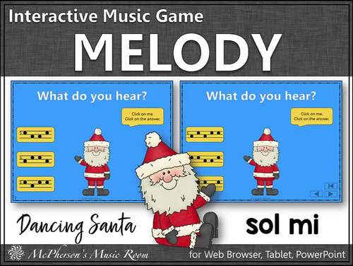 Solfege Christmas Music Activity Interactive Music Game Sol Mi {Dancing ...