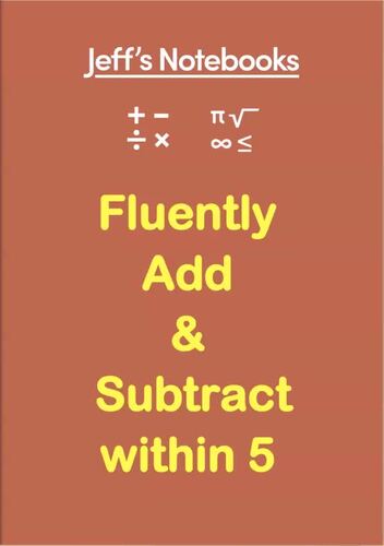 Add and Subtract within 5 - Building Fluency - Kindergarten by Jeff's ...