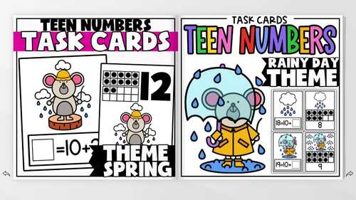 Kindergarten | Teen Numbers 11–19 Compose Decompose | Matching Cards ...