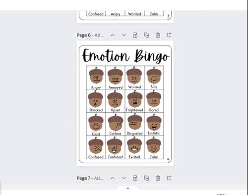 Acorn emotion bingo │ Feeling bingo │Social emotional game │ Halloween game