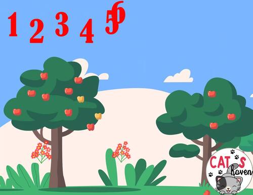 Counting 1-10 | Let's Pick Apple Number Game Powerpoint by Cat's Haven