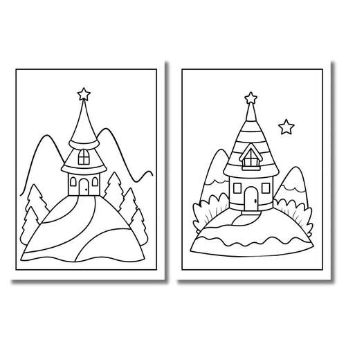 Witch House Coloring Page For Kids, House Coloring Pages, 100 Coloring ...