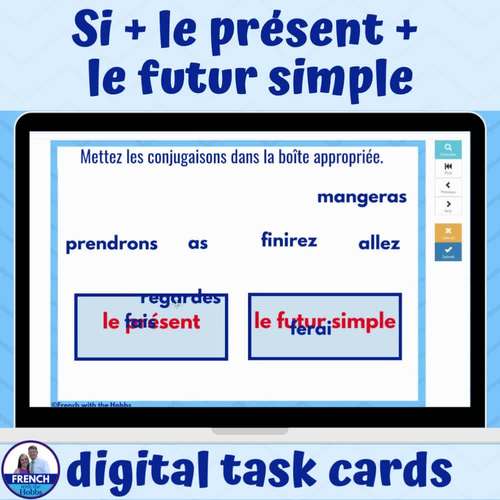 French Si Clauses with present & futur simple Boom™ Digital Task Cards