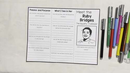 Ruby Bridges Craft Women's Black History Month Craft Research Project ...