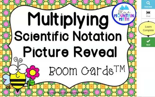 Multiplying Scientific Notation Picture Reveal Boom Cards--Digital Task ...