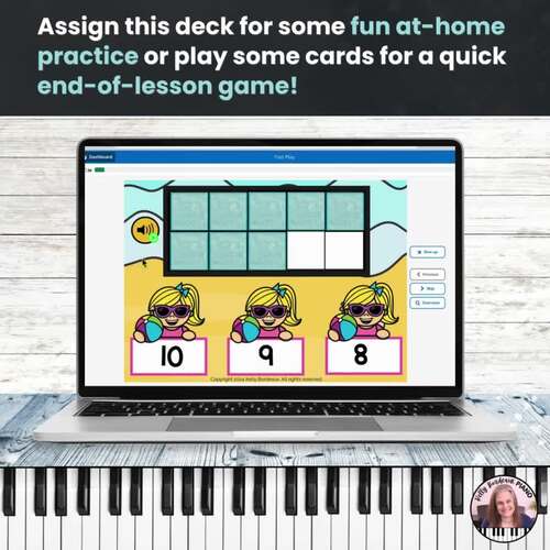 Summer Counting to 10 with Ten Frames BOOM™ Cards Digital Activity for ...