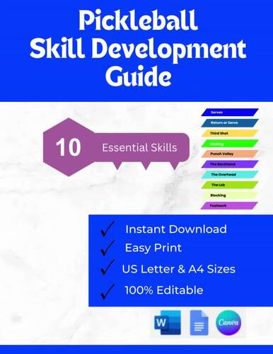 Pickleball Skill Development Guide by Patricia Kuhnen-Beaver | TPT