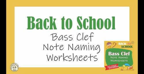 Bass Clef Note Name Worksheets | Back to School by Anastasiya ...