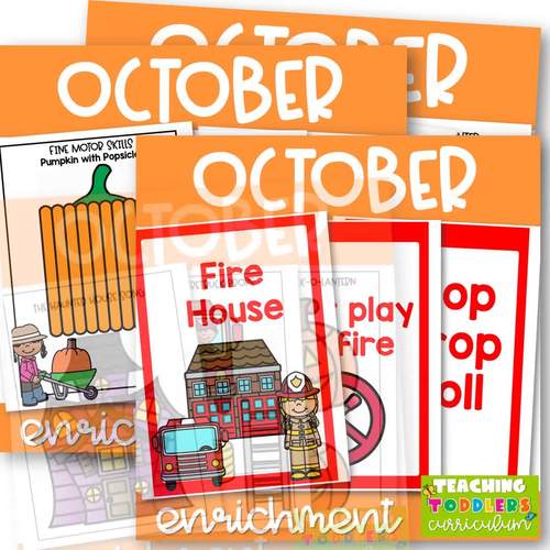 October Toddlers Curriculum Lesson Plan and Activities | TPT