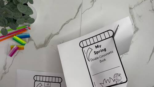 Floss Rule Double Consonants Spring Craft Book 1-1-1 Rule Phonics