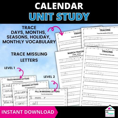 Days of the Week Calendar Skills Workbook - Printable Learning Activities