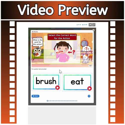 Actions for Different Places: Select the Correct Word for the Image Digital